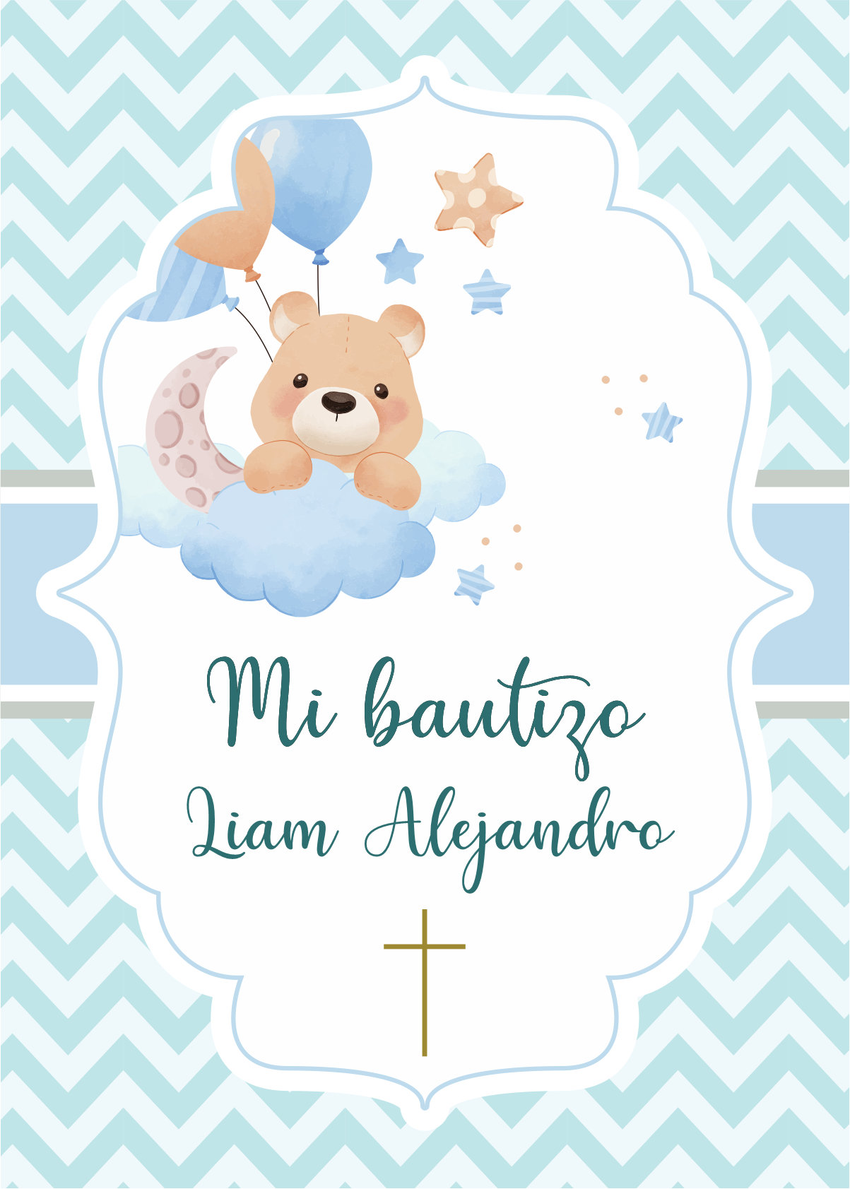 Mi Bautizo Liam Alejandro Mi Invitación